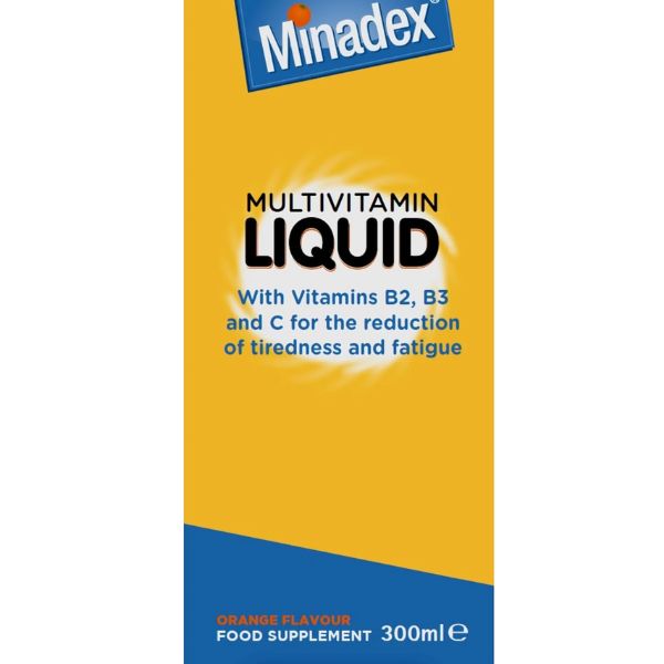 Minadex Multivitamin Liquid Orange Flavour 300 ml – Reavley Chemist GH