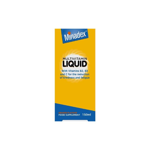 Minadex Multivitamin Liquid Orange Flavour 150 ml – Reavley Chemist GH